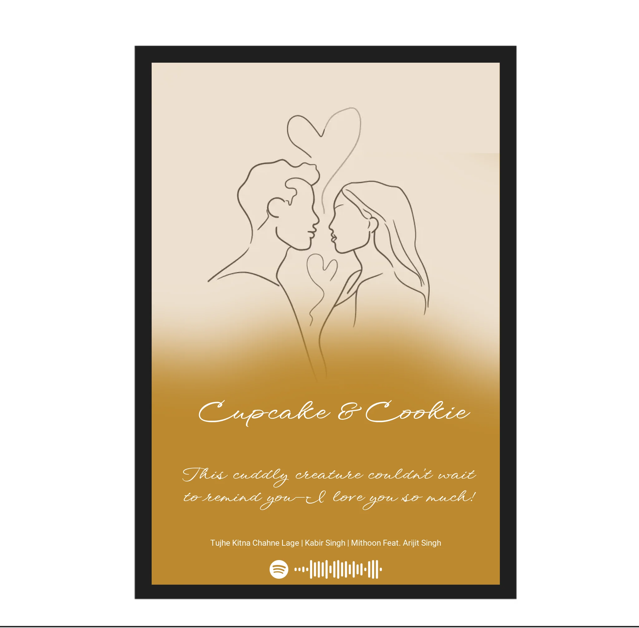Forever Together – Custom Minimalist Line Art with Spotify Song Code ...