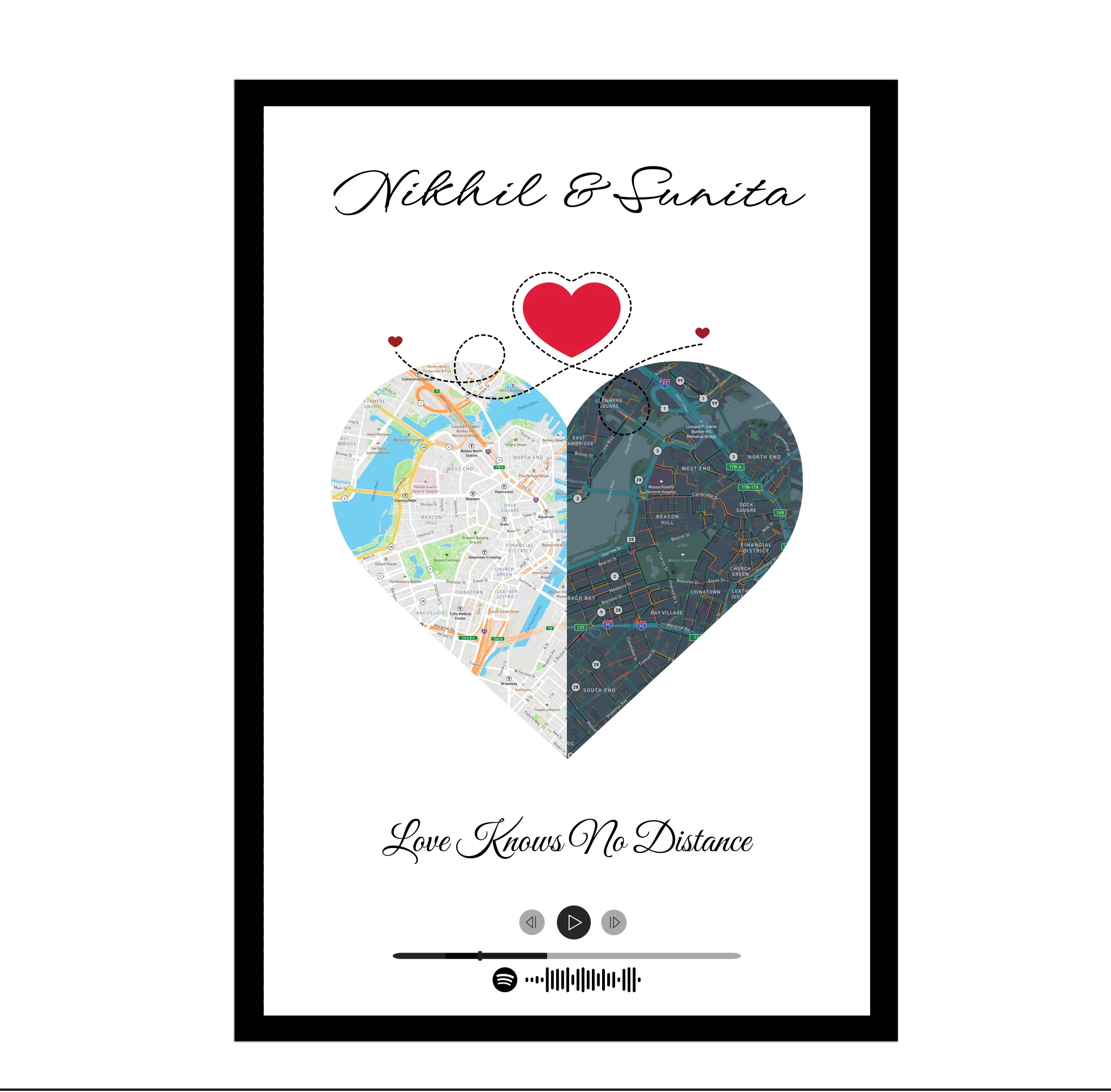 Custom Long Distance Map in a Timeless Frame – Gaviksha