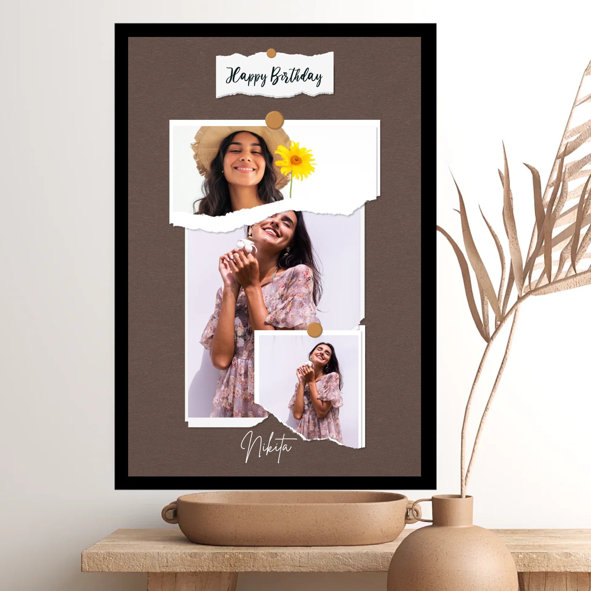 Custom Birthday Collage Print – Floral Joy Edition – Gaviksha
