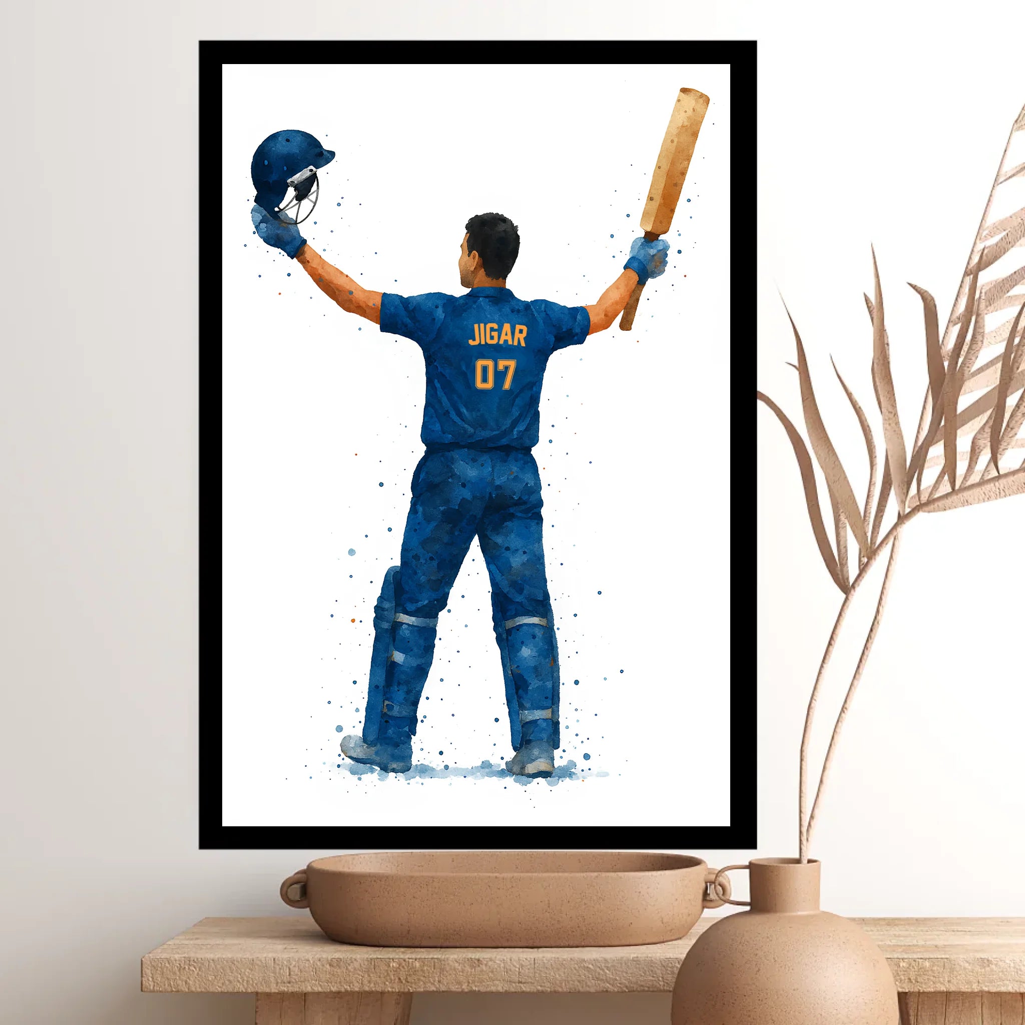 Cricket Player Personalised Wall Art – Gaviksha